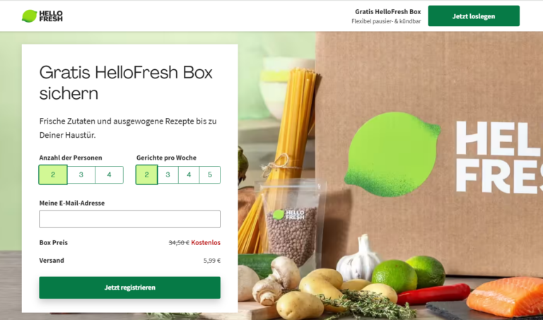 HelloFresh-Gratis-Box erhalten: So geht’s - kochbox.net