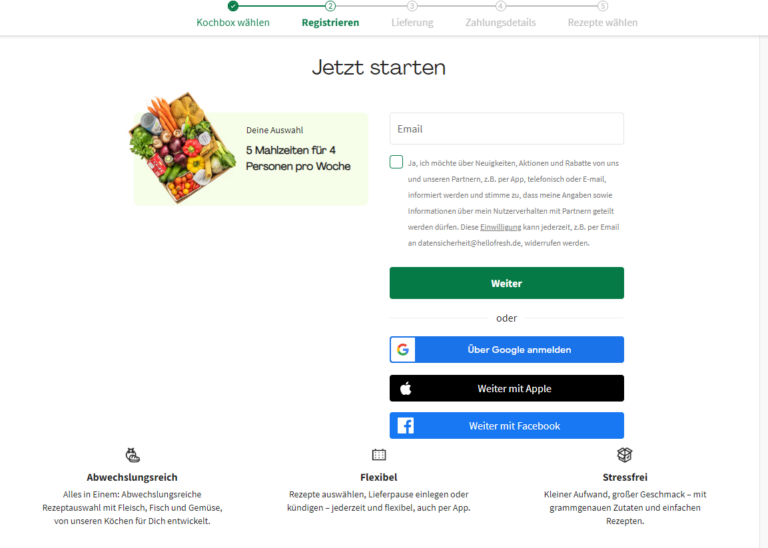 HelloFresh–Login: So funktioniert es - kochbox.net